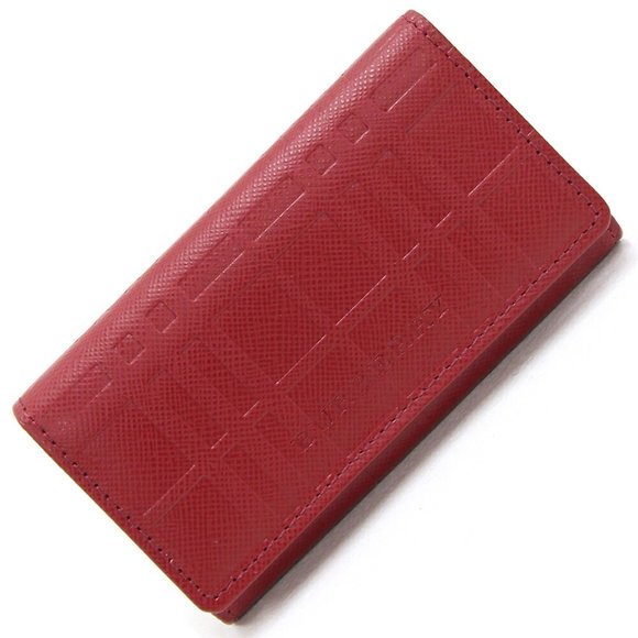 Burberry | Accessories | Burberry 4ring Key Case Red Leather Holder ...